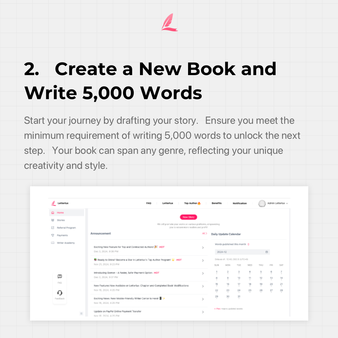 2. Create a New Book and Write 5,000 Words